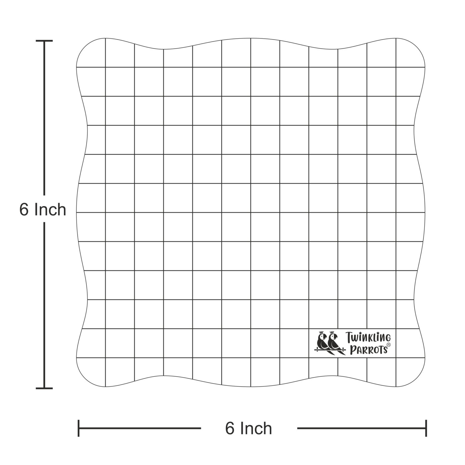 Set of 5 Square Scallop Grid Blocks | DIY4U