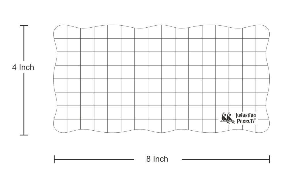 Stamp Mounting Block | Rectangle Scallop | Grid Block | DIY4U