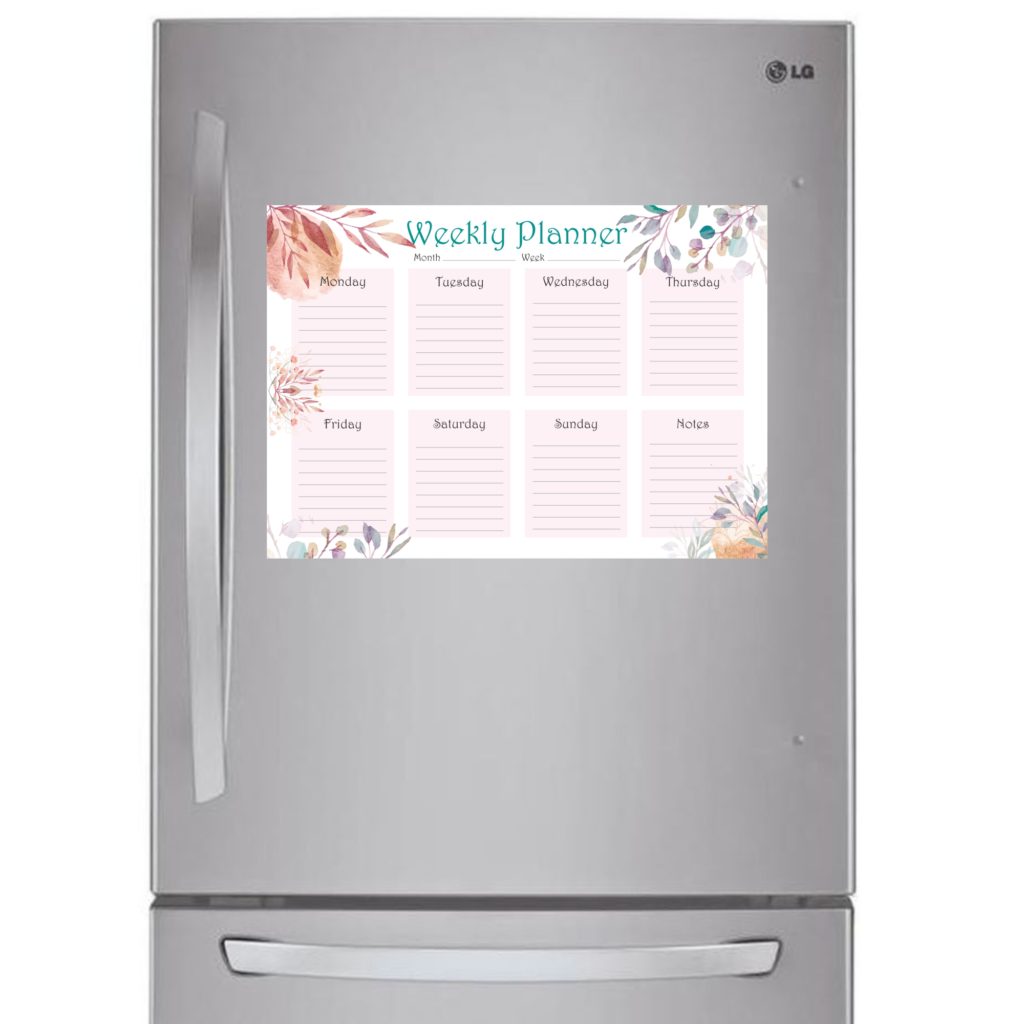 Flamingo Magnetic Weekly Planner | 16 Inch x 12 Inch | DIY4U
